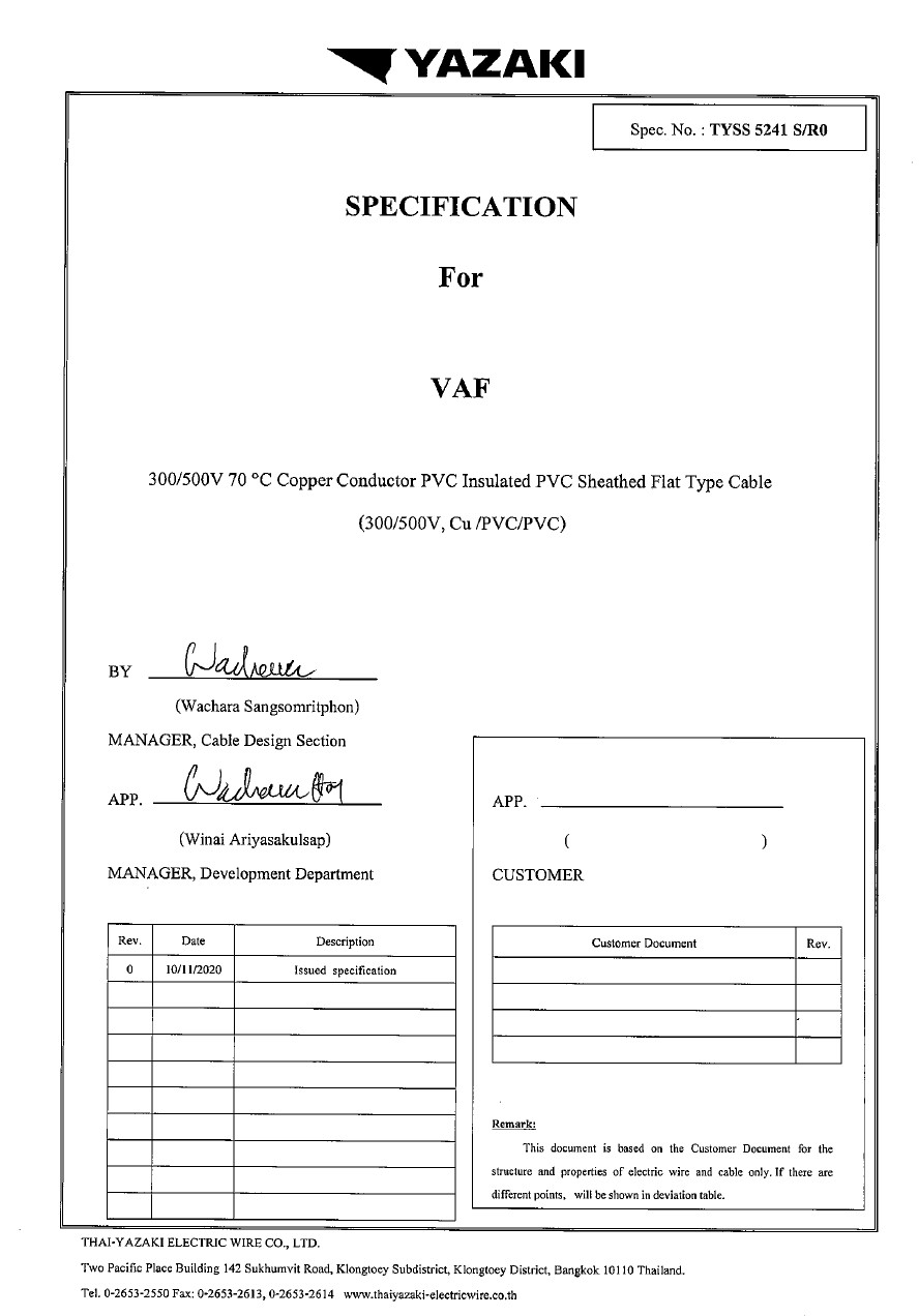 Thai Yazaki Electric Wire